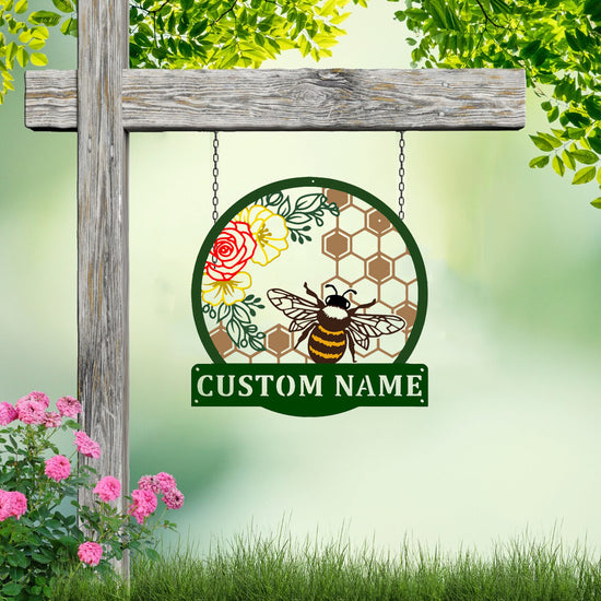 Custom Painted Metal Bee Art – wroughtsiron