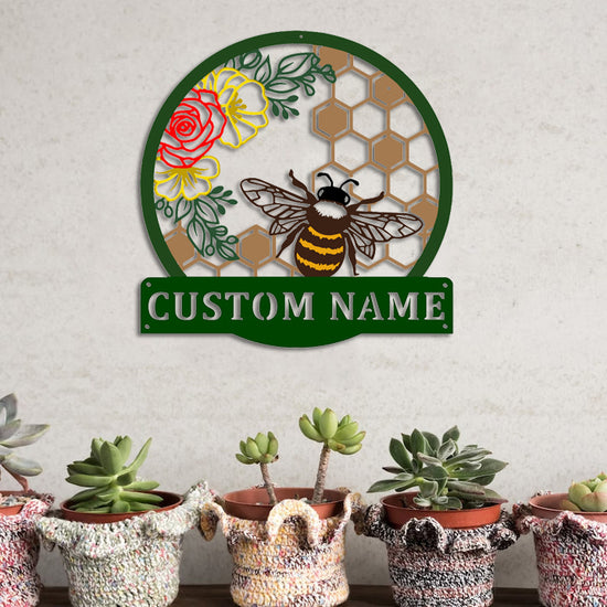 Custom Painted Metal Bee Art – wroughtsiron
